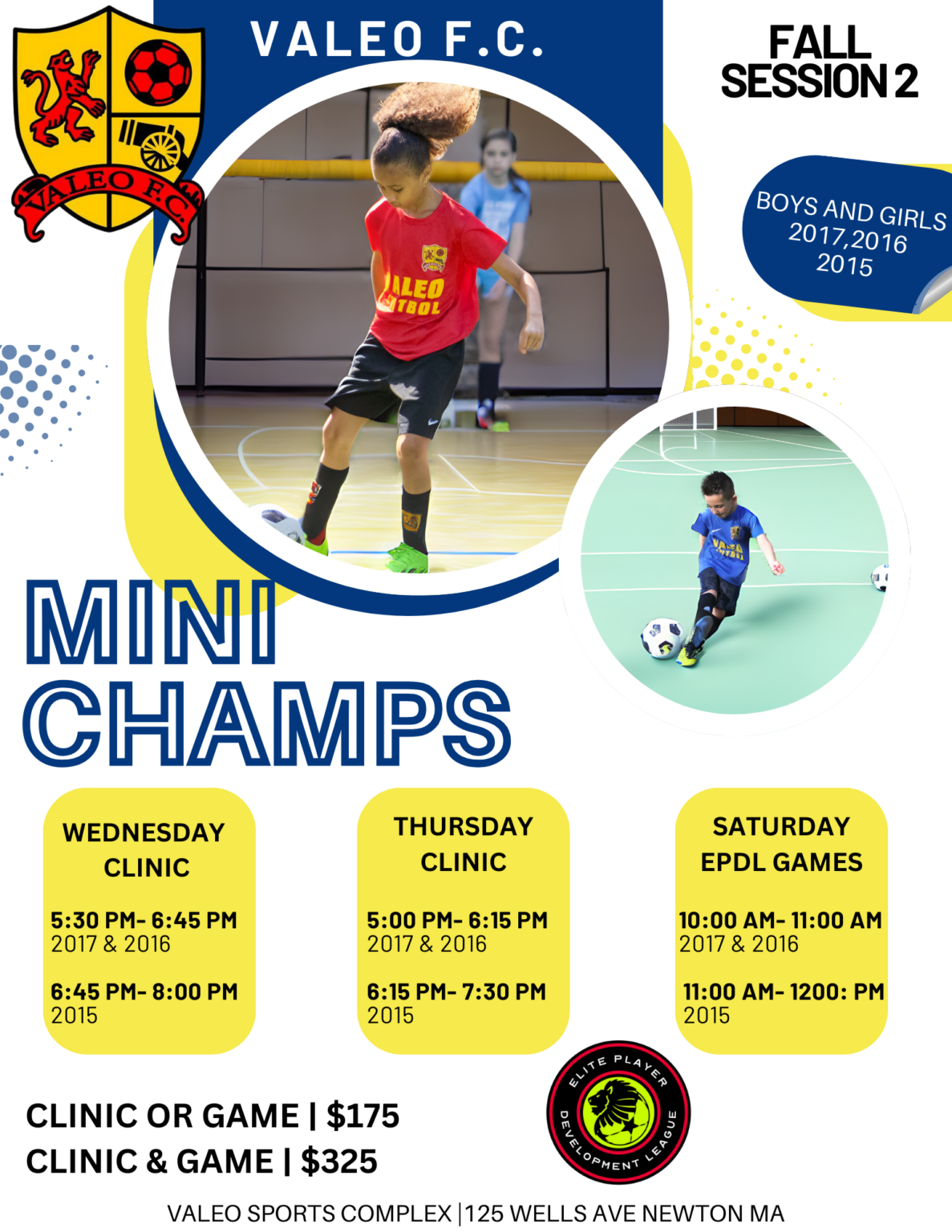 Valeo Futbol Club - Mini-Champs | Ages 7-10